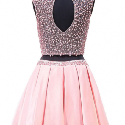Lovely 8th Grade Prom Dresses A-line Scoop Pearls Beaded Two Piece ...