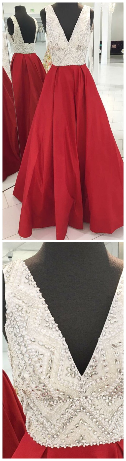 Red Sweetheart Sheath Slit Prom Dress,Sheer Evening Gown With Prom ...