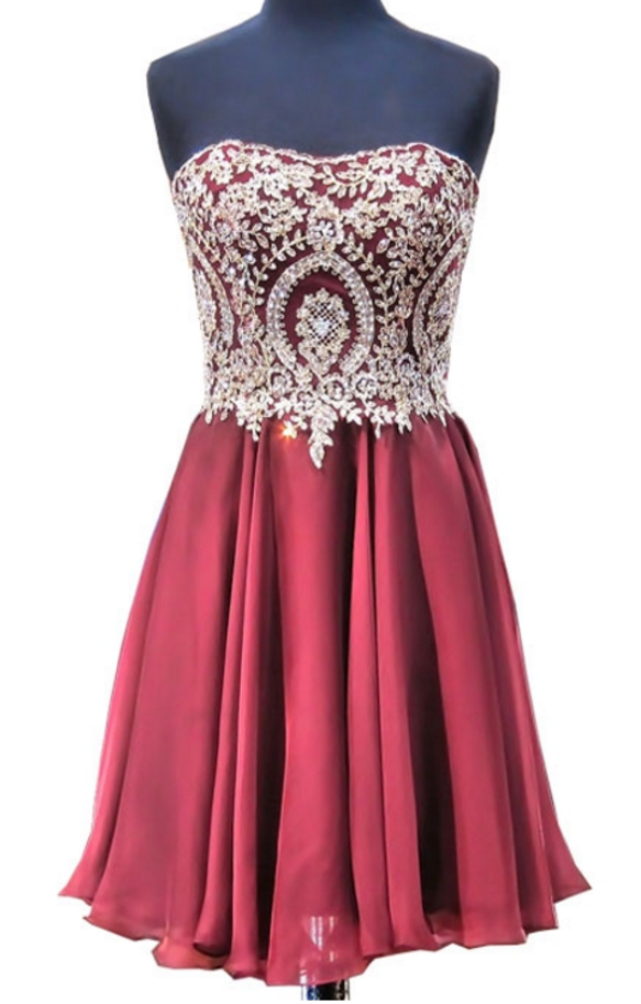 Sweet 8th Grade Prom Dress A-line Scoop Neckline Beaded Lace Short Two ...