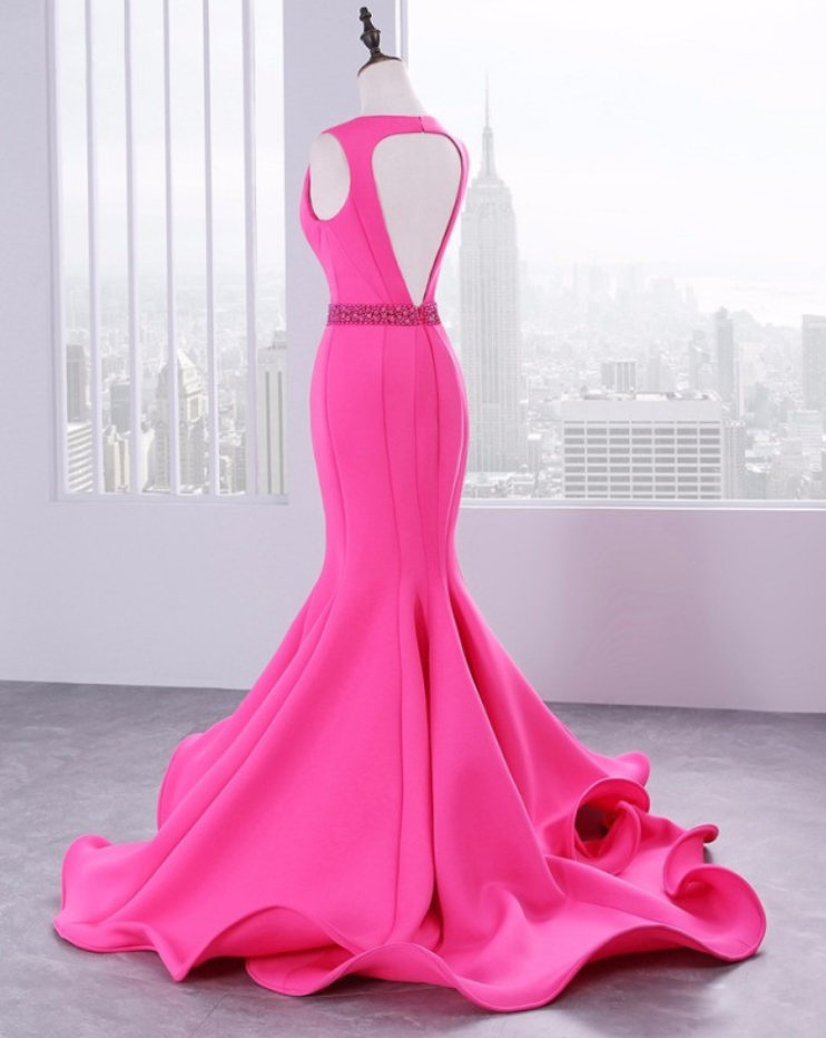 Luxury Satin Mermaid Long Evening Dress Formal Party Gown Special Occassion Dresses On Luulla
