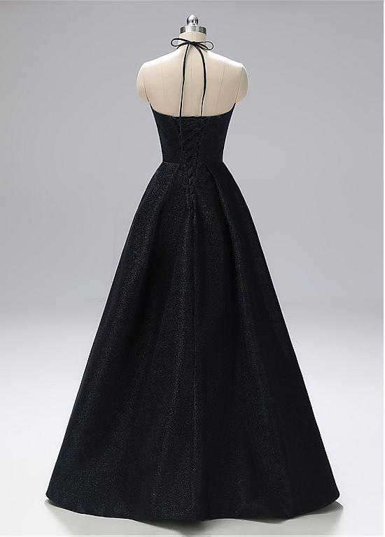 In Stock Special Halter Neckline A-line Prom Dresses on Luulla