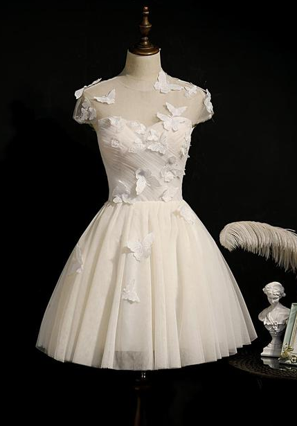 Cap Sleeves Cute Homecoming Dress Graduation Dress on Luulla