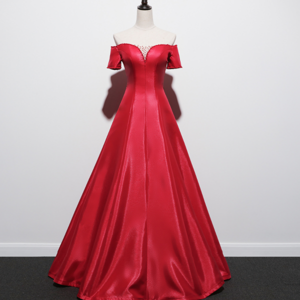 Long A-line Blue Chiffon Prom Dress Party Cocktail Dresses Beaded ...