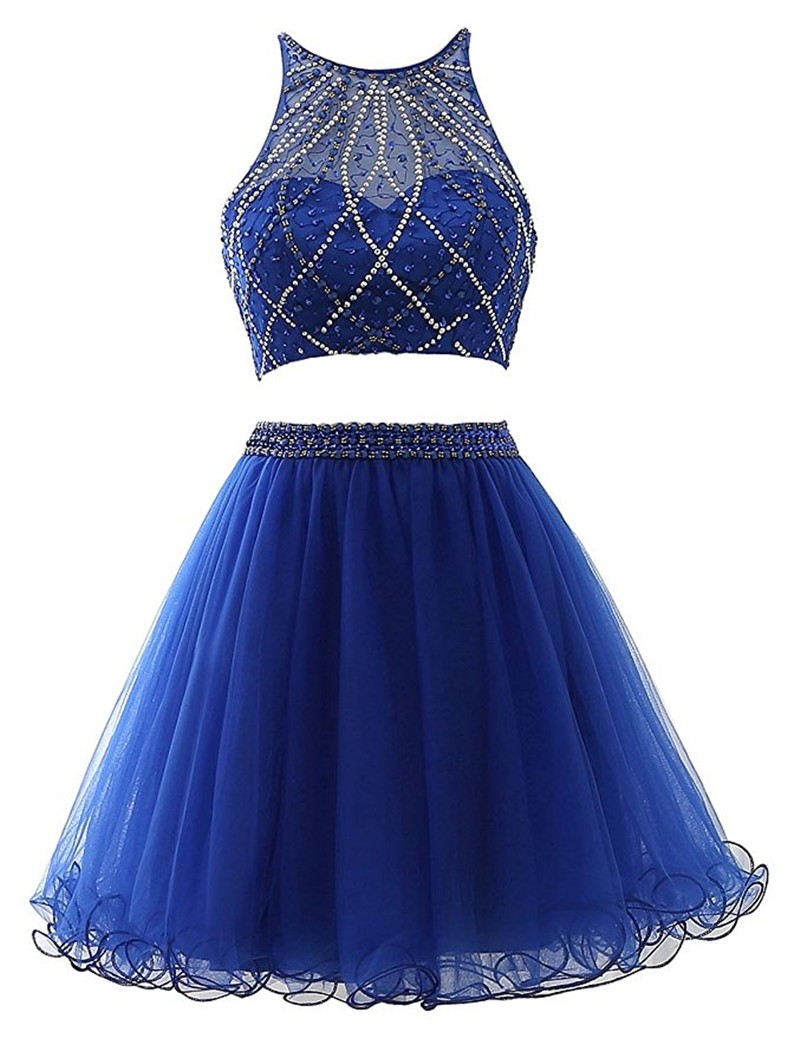 Grade Graduation Dresses Royal Blue Short Homecoming Dresses Two Piece ...