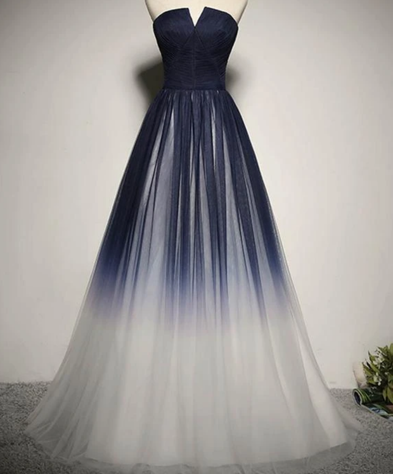 Charming Gradient Bridesmaid Dress, Tulle A-line Party Dress on Luulla