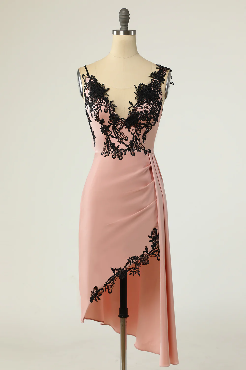 Sheath V Neck Black Nud Knee Length Party Dress on Luulla