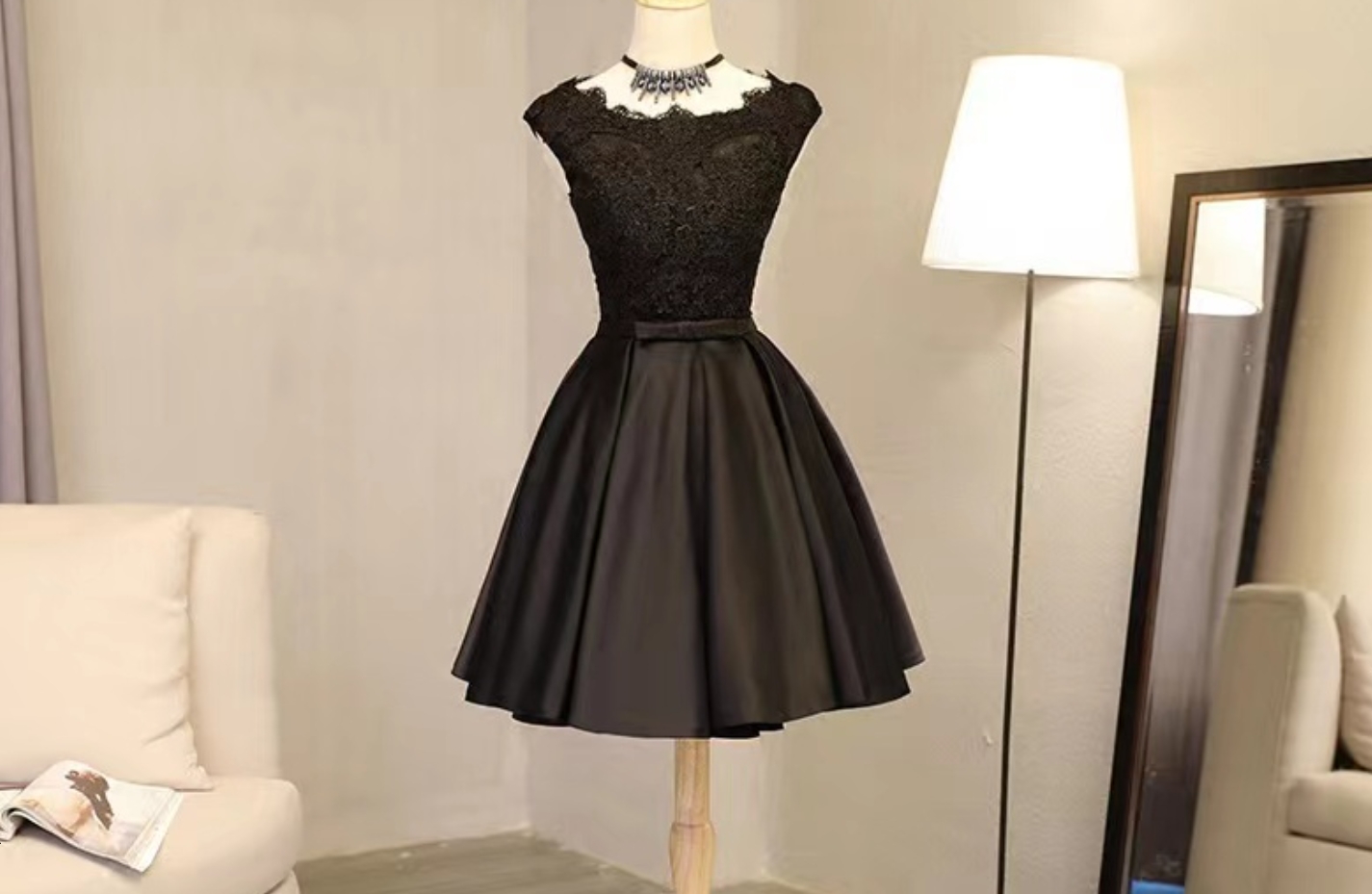 Homecoming Dresses,lace Short Little Black Dress Party Dress on Luulla