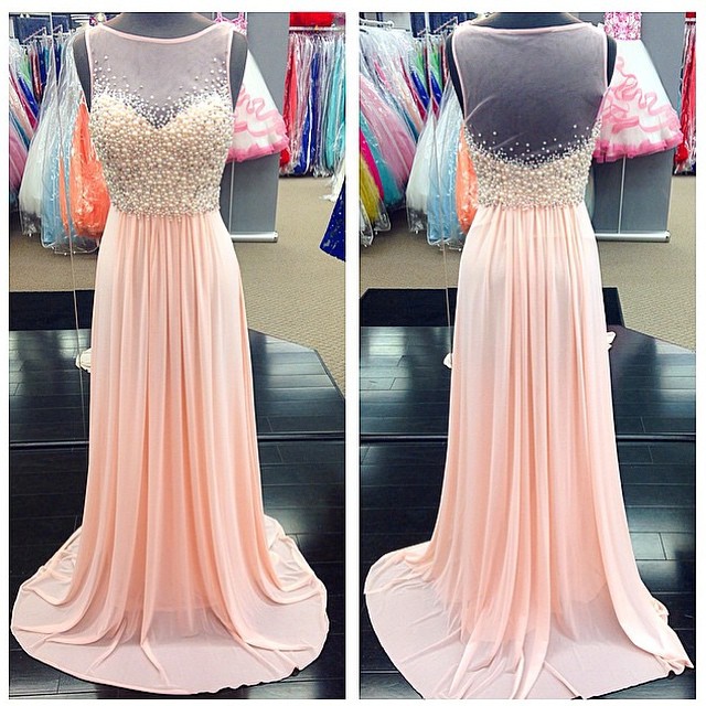Prom Dresses,evening Dress, Prom Dress,modest Prom Dress,a Line Pearl ...